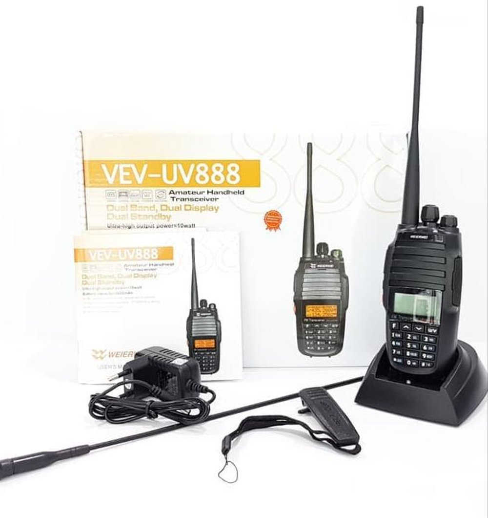 RADIO HT WEIERWEI VEV-UV888 ( DUAL BAND ) 10 WATT | Lazada Indonesia