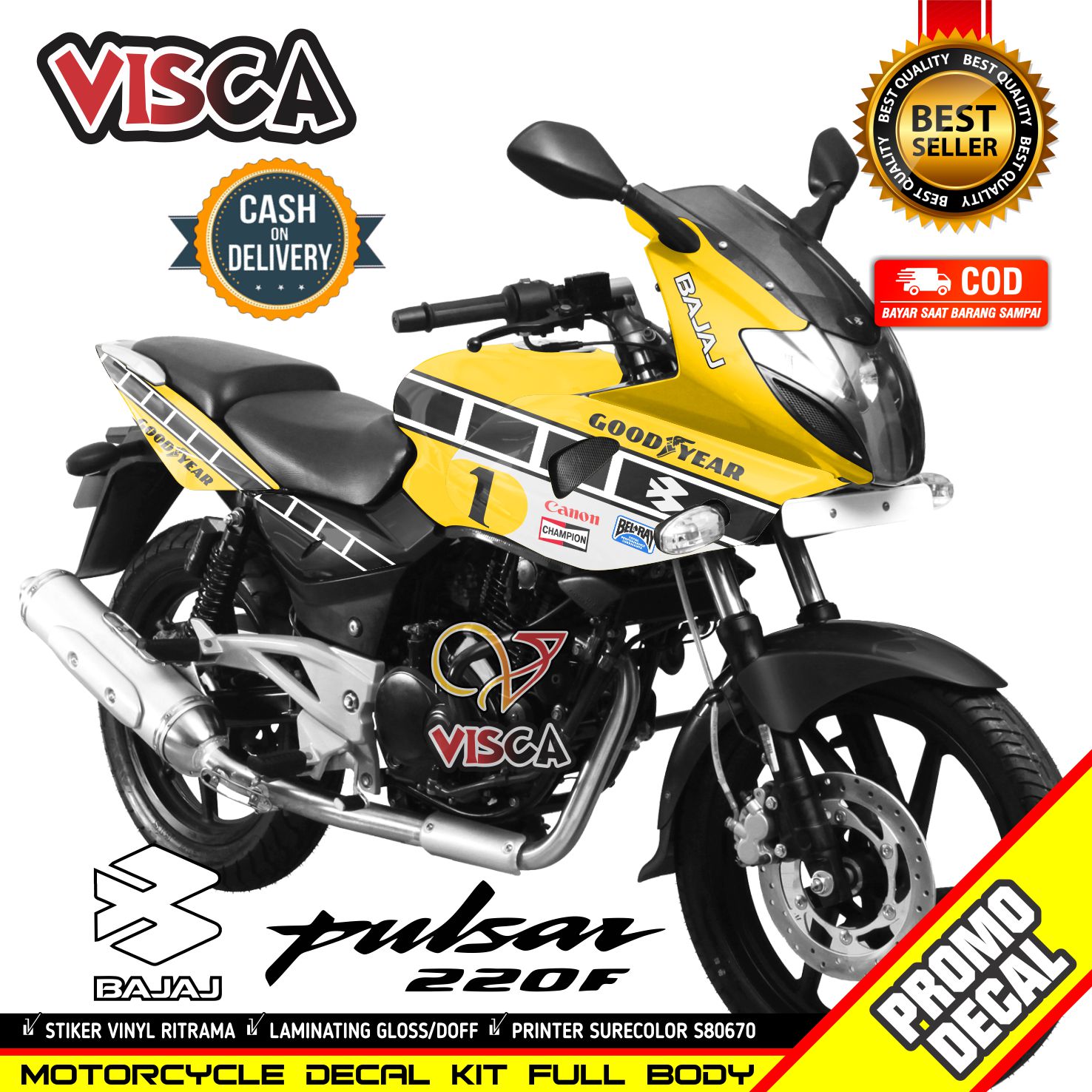 Decal Bajaj Pulsar Full Body Decal Bajaj Pulsar 220F Full Body Stiker ...