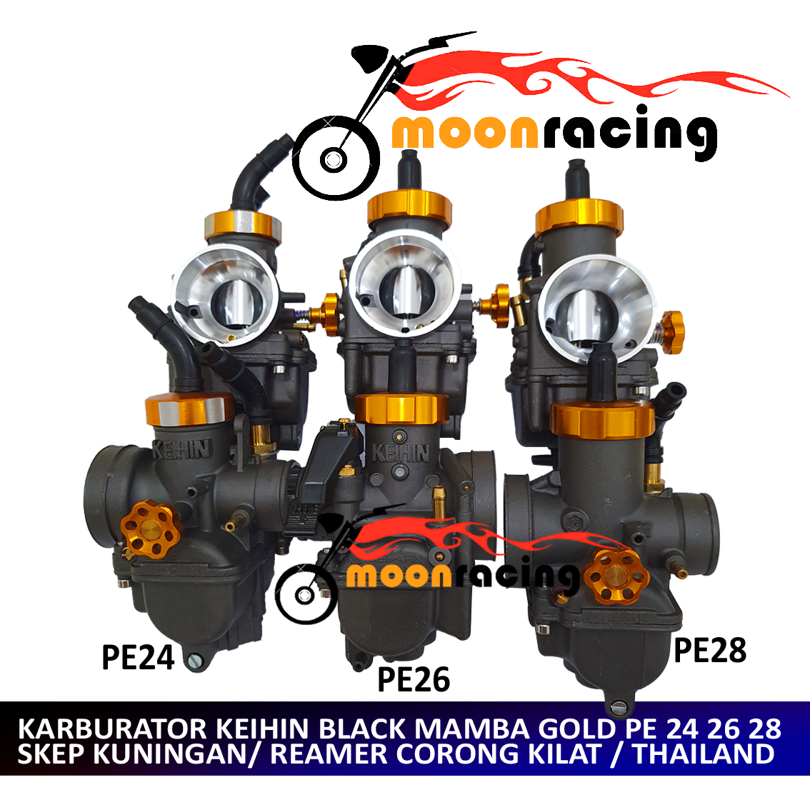 (COD) KARBURATOR KEIHIN PE 28 26 24 BLACK MAMBA SKEP KUNINGAN THAILAND ...
