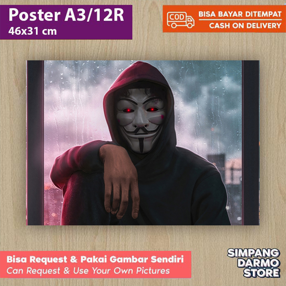 Poster Hacker Anonymous Terbaru Tersedia Berbagai Ukuran A4 A3 Besar ...