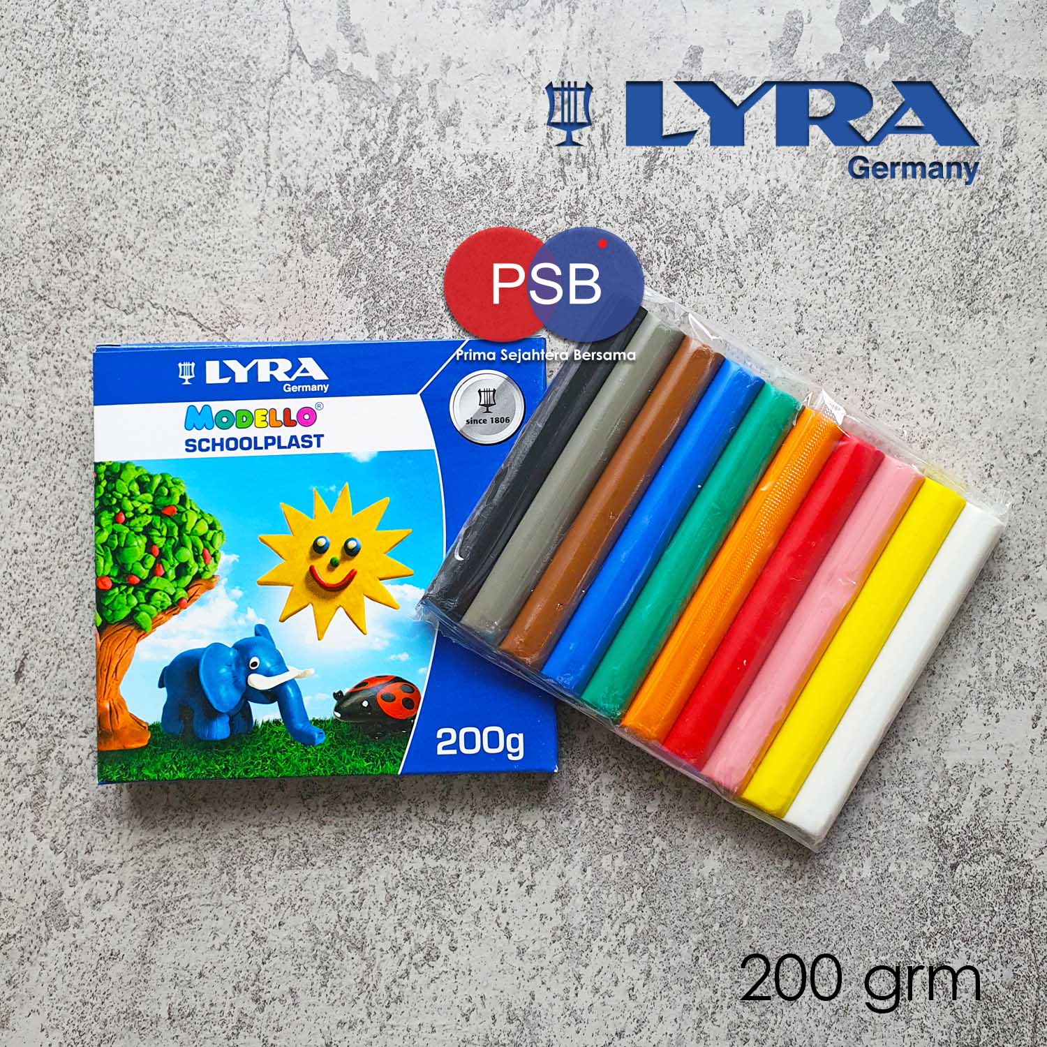 Plastisin Lyra Modello School Plast set 10 warna (200 grm) | Lazada ...