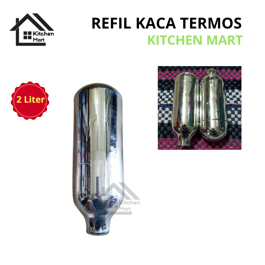 Botol Refil Termos Kaca 2 liter Botol Termos Kaca Beling | Lazada Indonesia