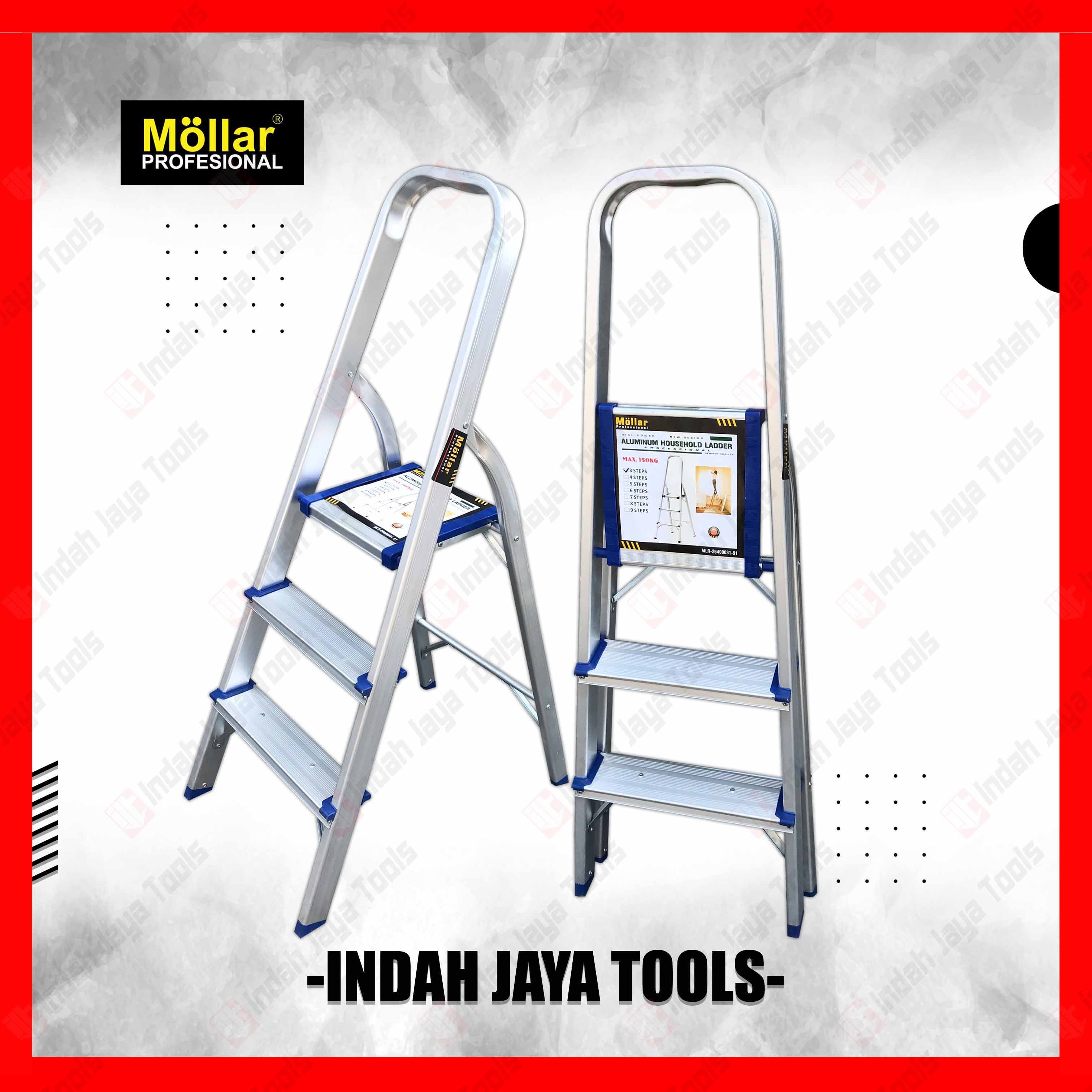 MOLLAR Tangga ALUMUNIUM 3S 3 Step - Tangga Lipat Rumah Ladder | Lazada ...