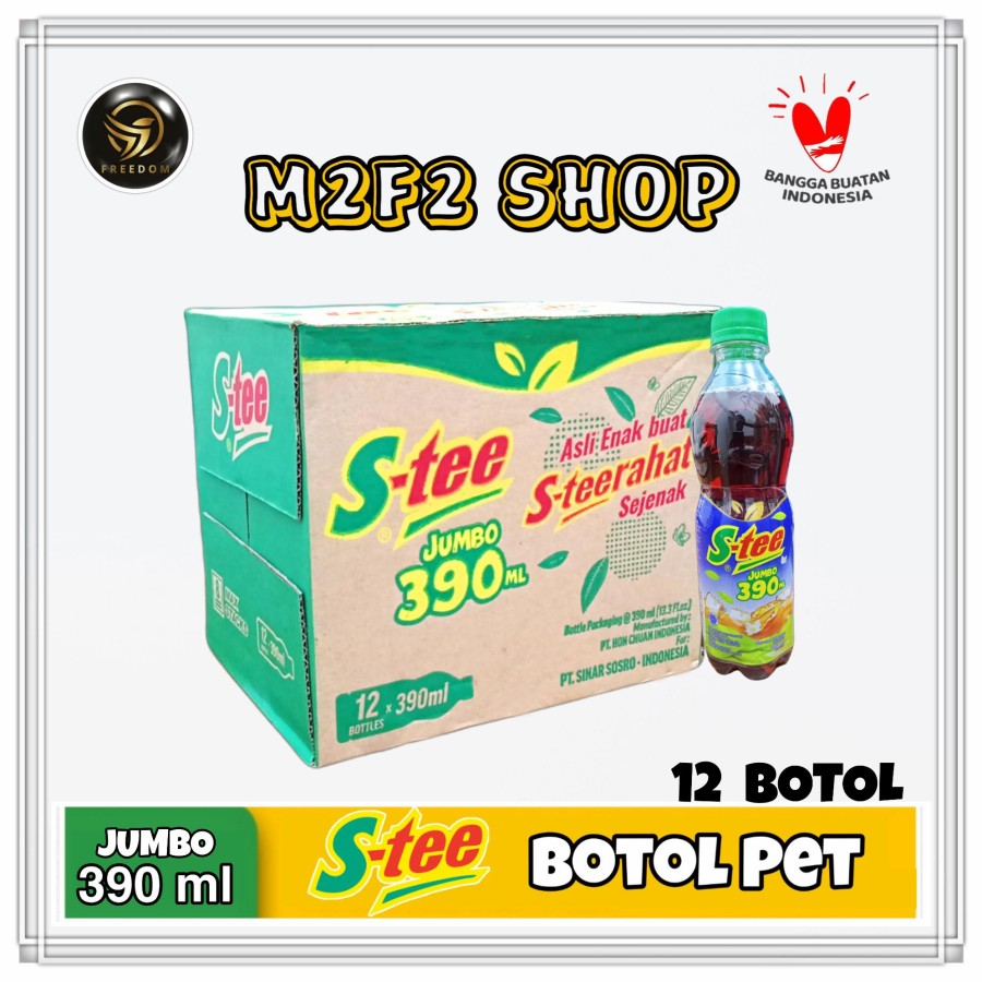 S-tee | Stee Jumbo Minuman Teh Botol Pet - 390 ml (Kemasan Karton ...