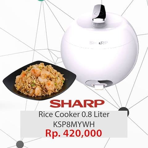 Sharp Rice Cooker Apple 0.8 Liter | Lazada Indonesia