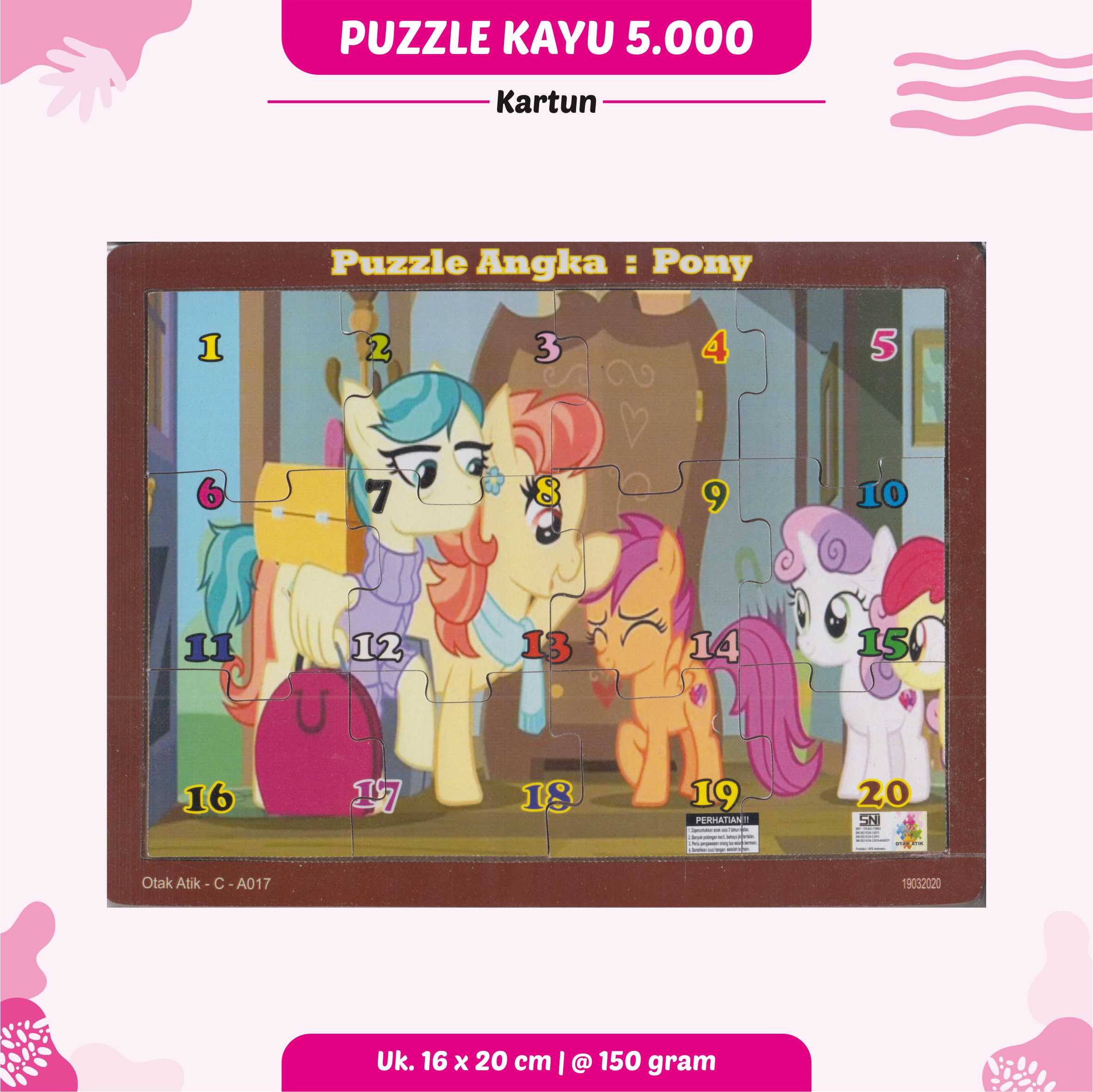 Puzzle Kayu Edukasi Anak Obral Seri Angka Hello Kitty / Angka Doraemon ...