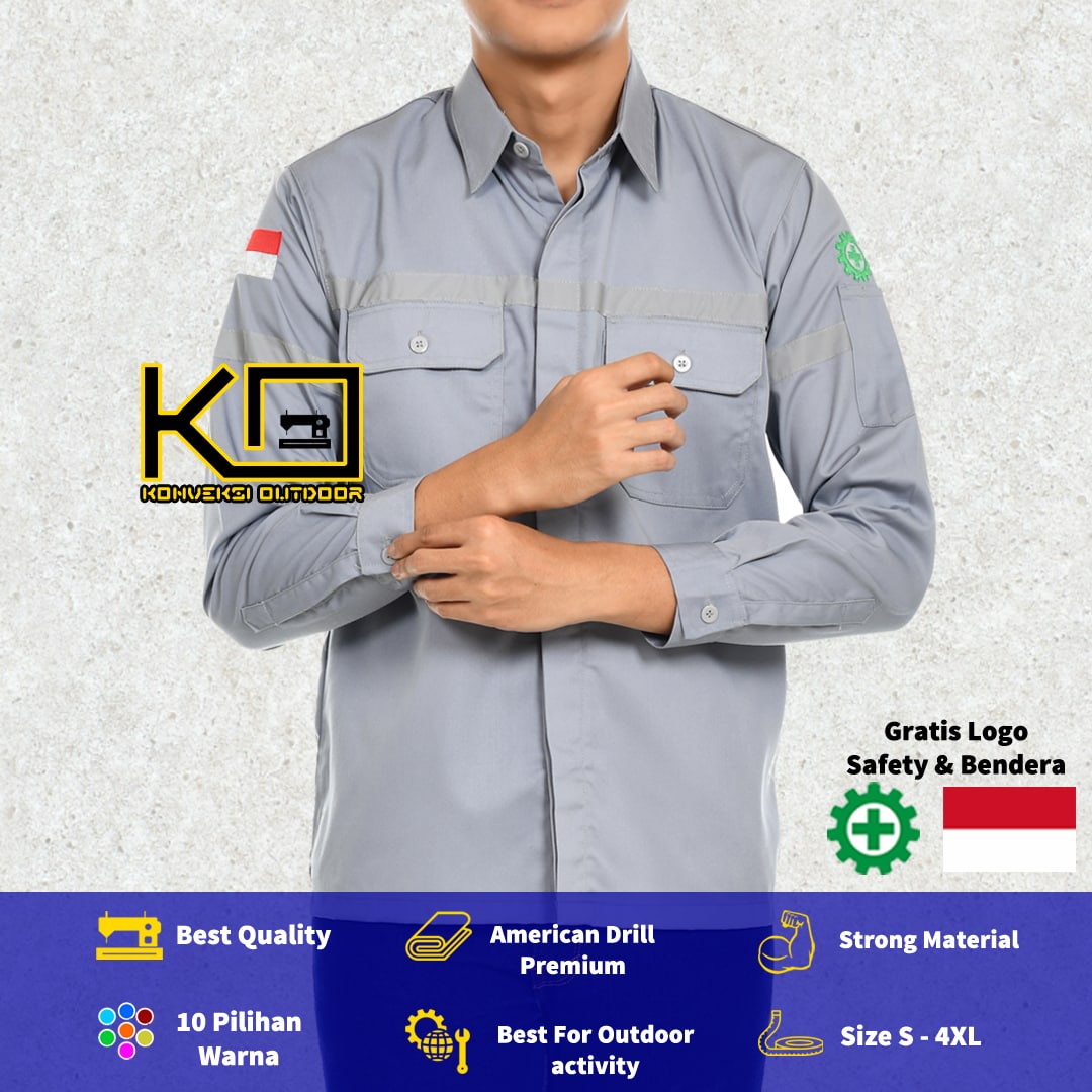 BAJU KEMEJA SAFETY WEARPACK K3 OUTDOOR PREMIUM LENGAN PANJANG - Seragam ...