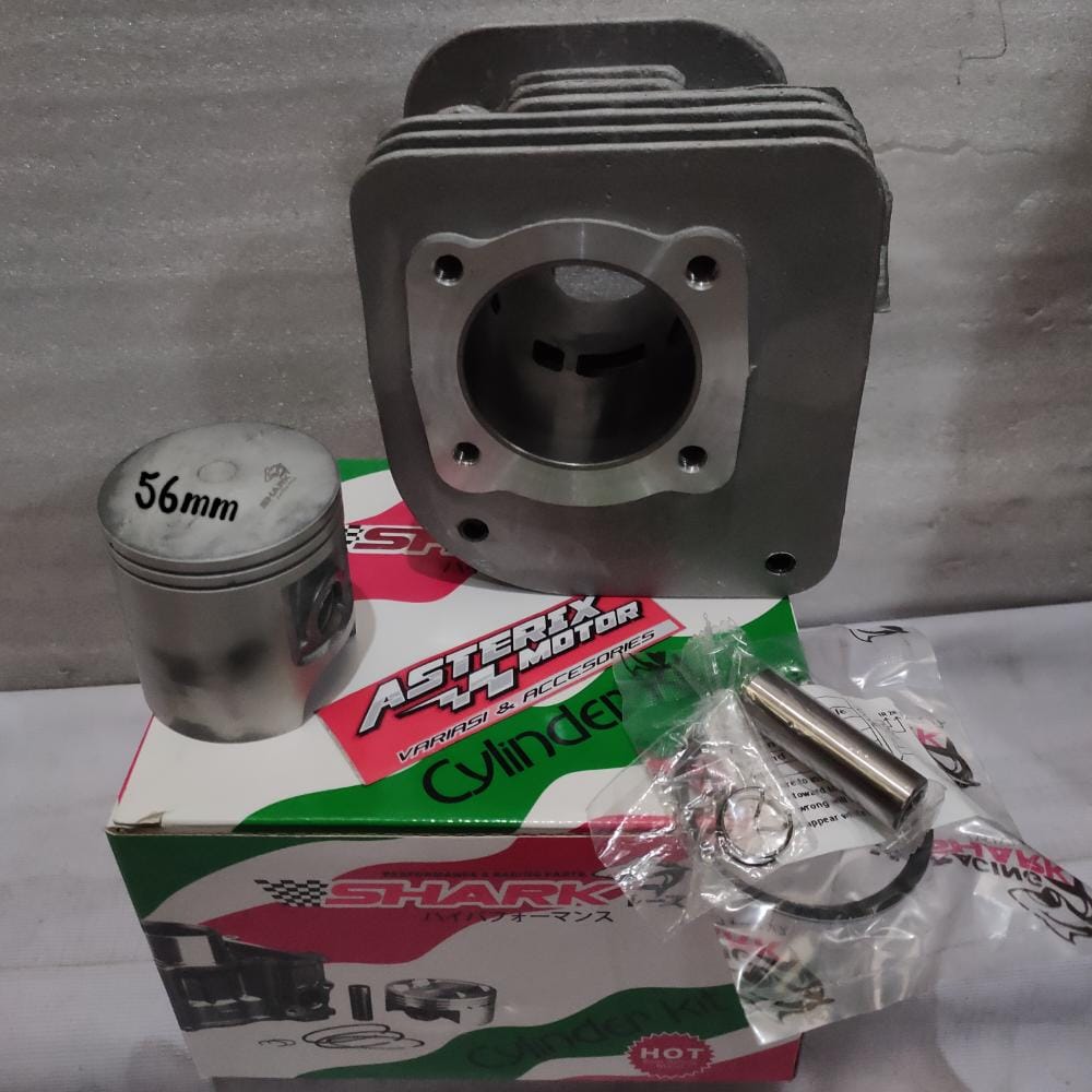 Block Cylinder Block Blok Kit Yamaha Y110 56mm dan 57mm Merk Shark ...
