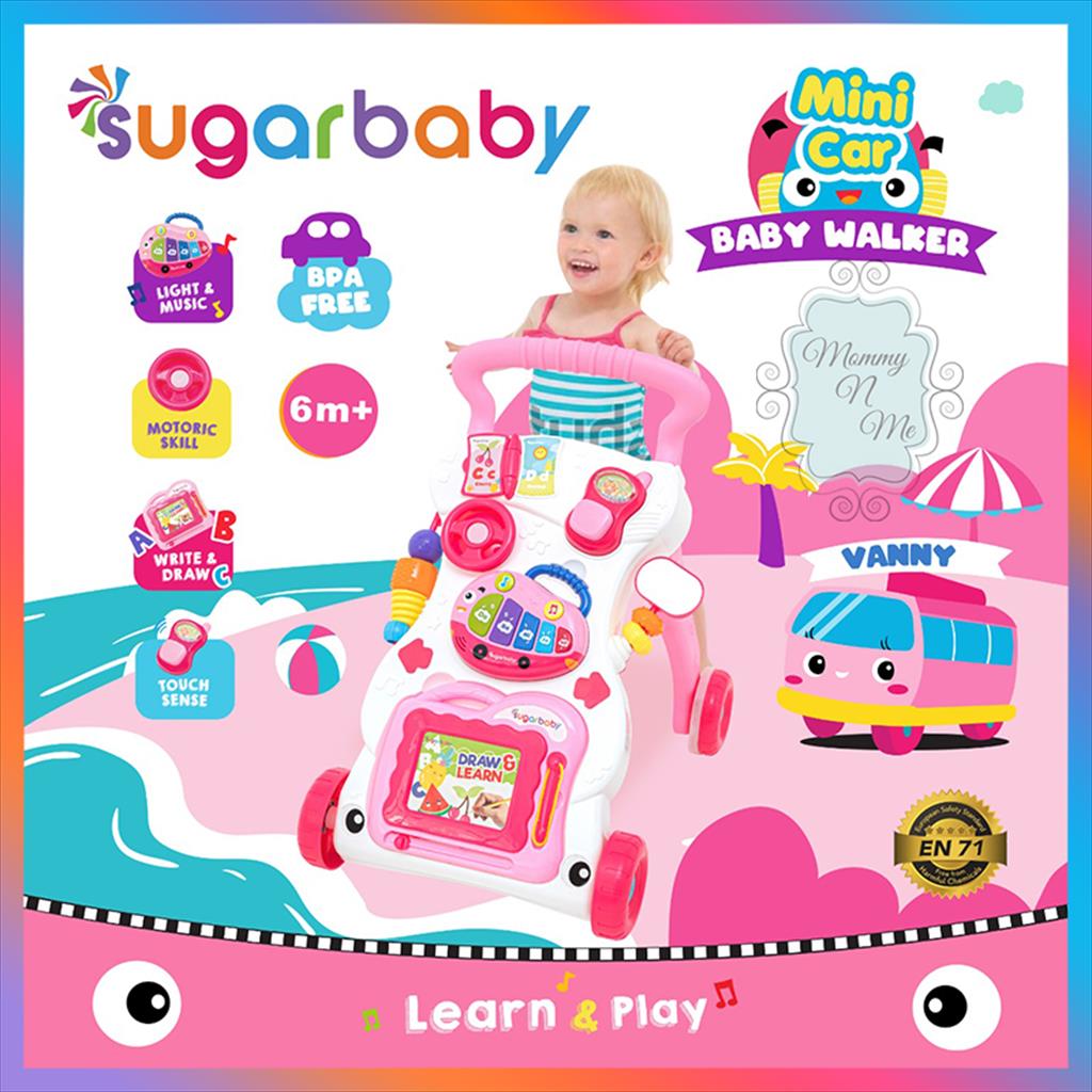 SUGARBABY MINI CAR BABY WALKER PINK | Lazada Indonesia