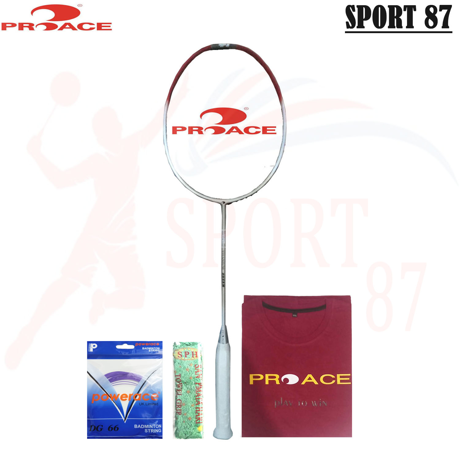 Raket Badminton Pro Ace Titanium Dream Bonus Komplit Raket Pro Ace ...