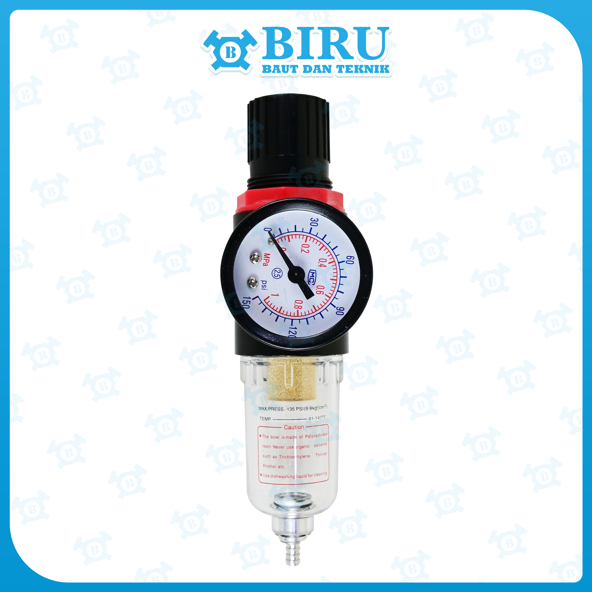 Single Air Filter Regulator 1/4" Filter Udara Regulator 1/4 Inch ...