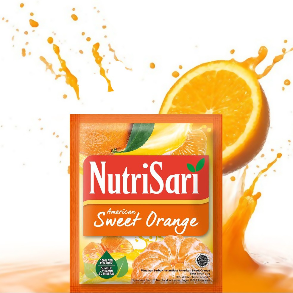 Nutrisari Minuman Segar / Nutrisari Sweet Orange / Nutrisari 10 pcs ...