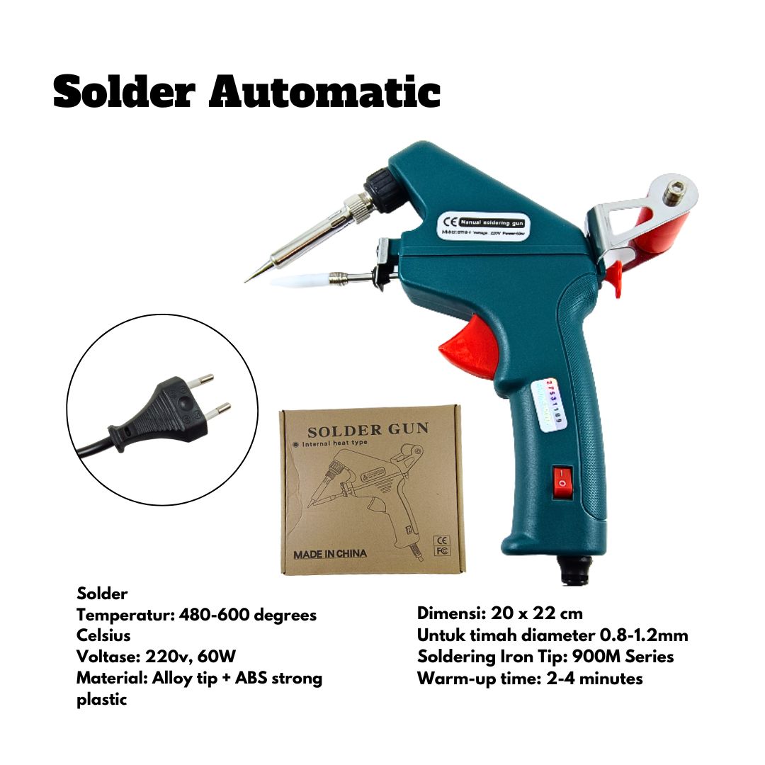 Solder Automatic Tin Gun 60w Solder Listrik Timah Otomatis | Lazada ...