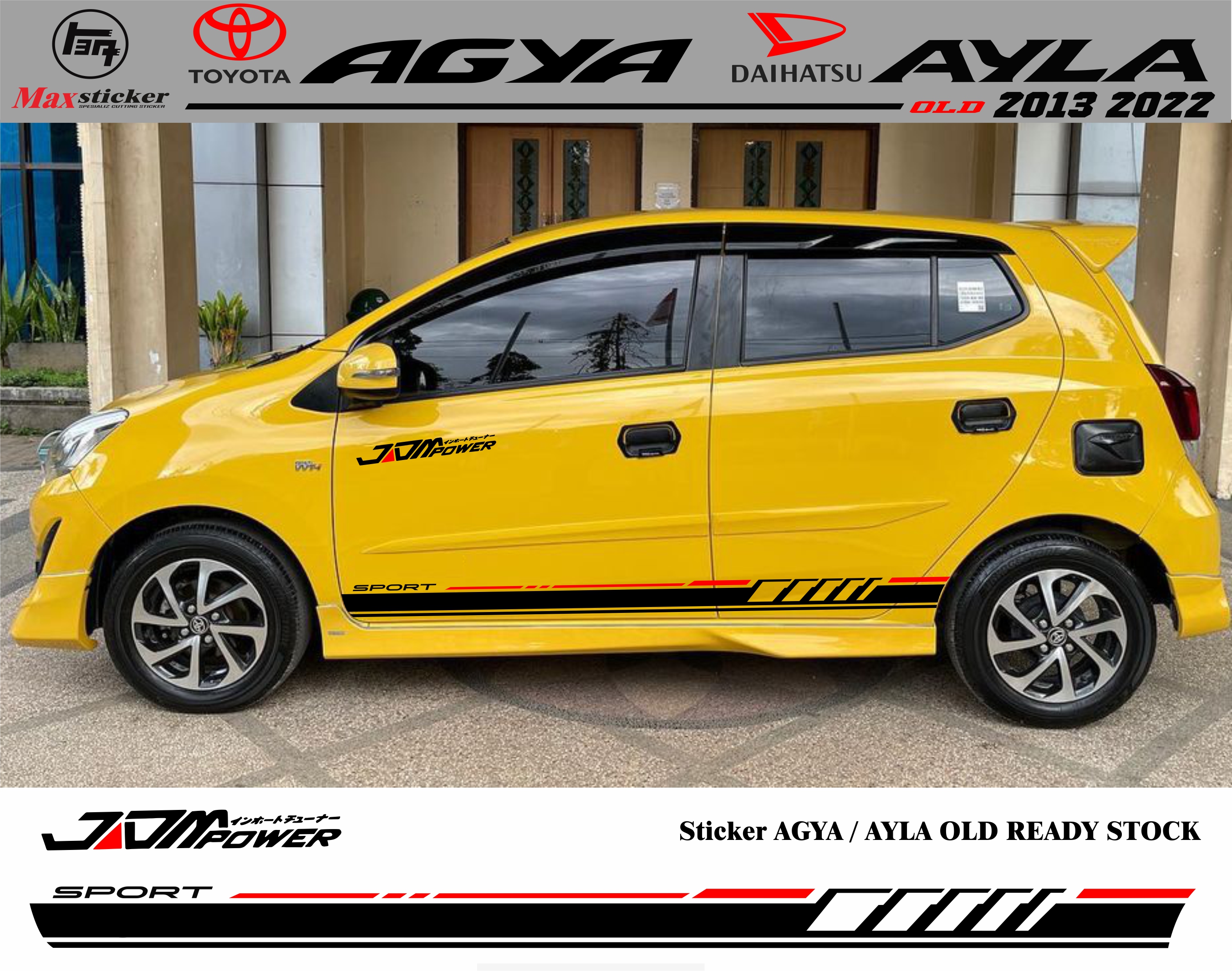STICKER AYLA AGYA LAMA CUTTING STICKER MOBIL AGYA AYLA | Lazada Indonesia