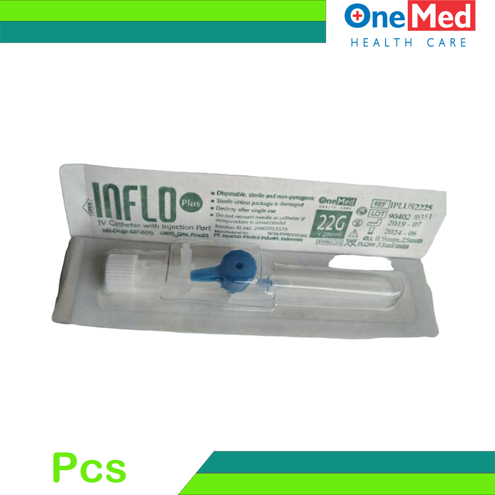 1 Pcs Inflo IV Catheter Plus 22G OneMed | Lazada Indonesia