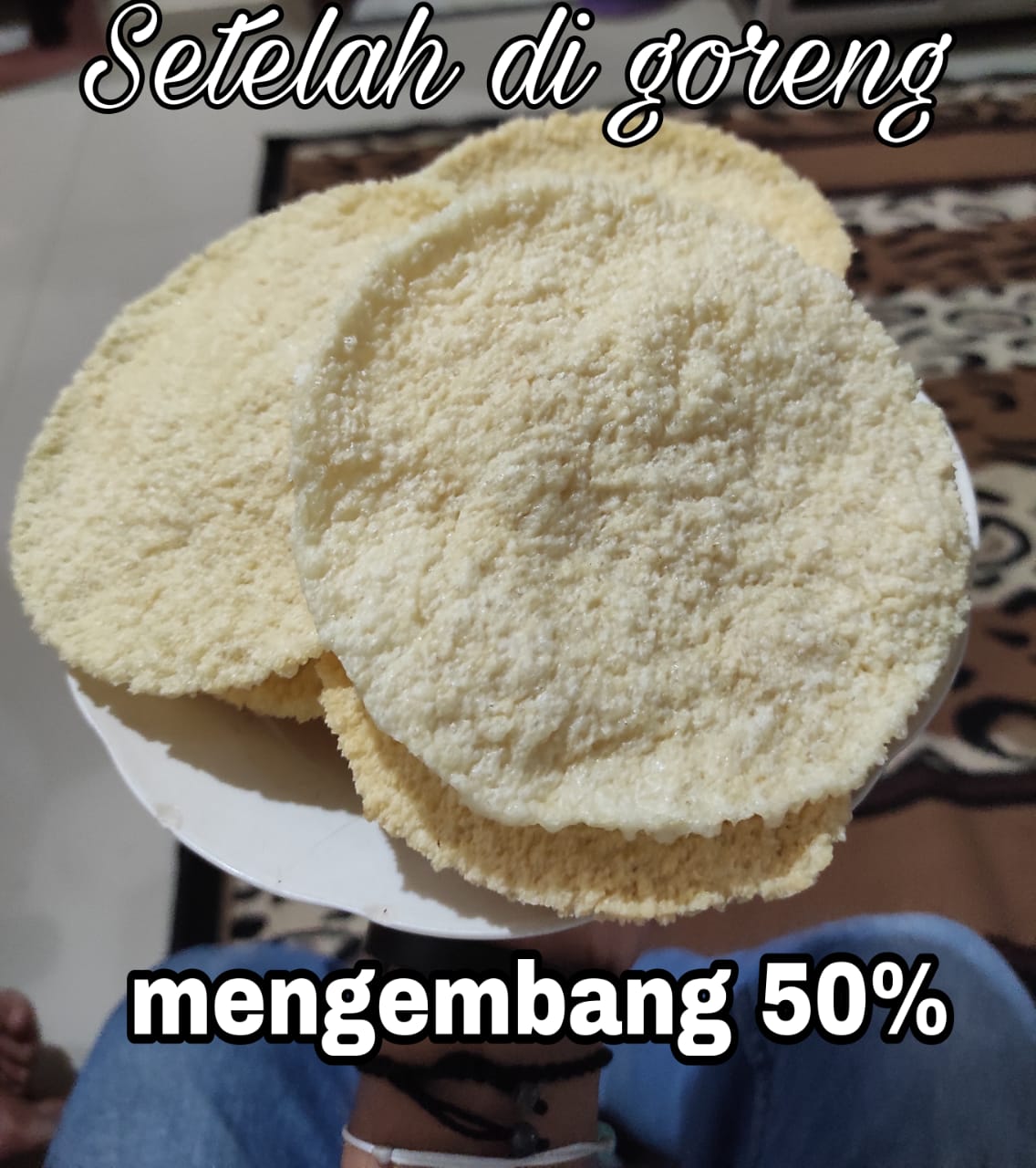 Krupuk gendar nasi mentah 500gram Kerupuk Gendar atau Kerupuk Puli ...
