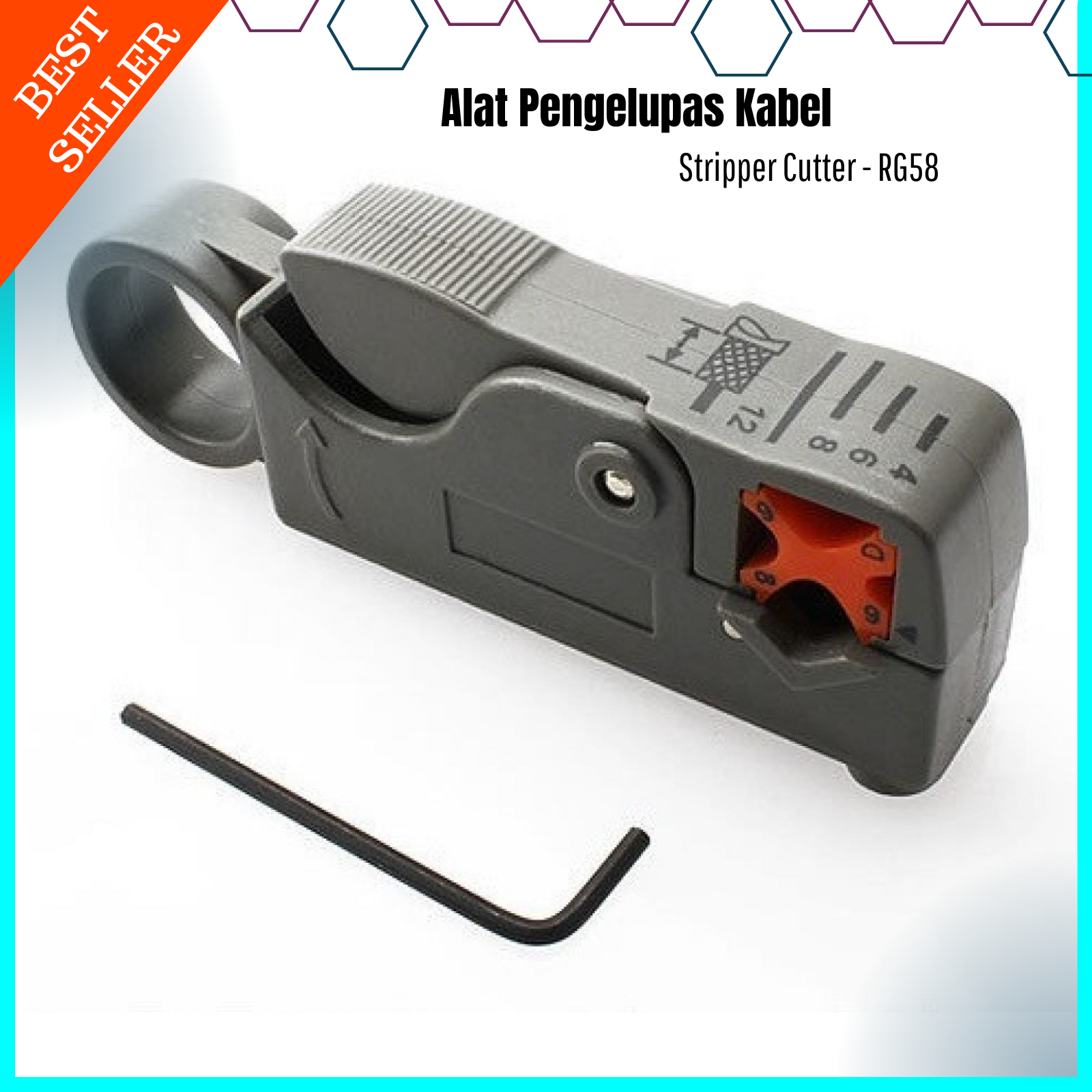 COD Rotary Coaxial Cable Stripper Cutter / alat kupas kabel listrik ...