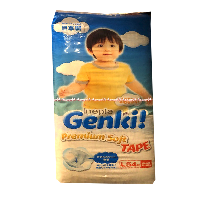 Nepia Genki Premium Soft Tape L54 Diapers Popok Perekat Anak Plester L 54 Neppia Gennki Diaper ...