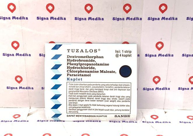 Tuzalos Strip isi 4 Tablet - Obat Batuk Pilek | Lazada Indonesia