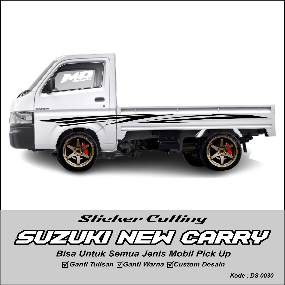 Striping Stiker Sticker List Body Suzuki New Carry Pick Up Super Cargo Euro Futura Pickup ...