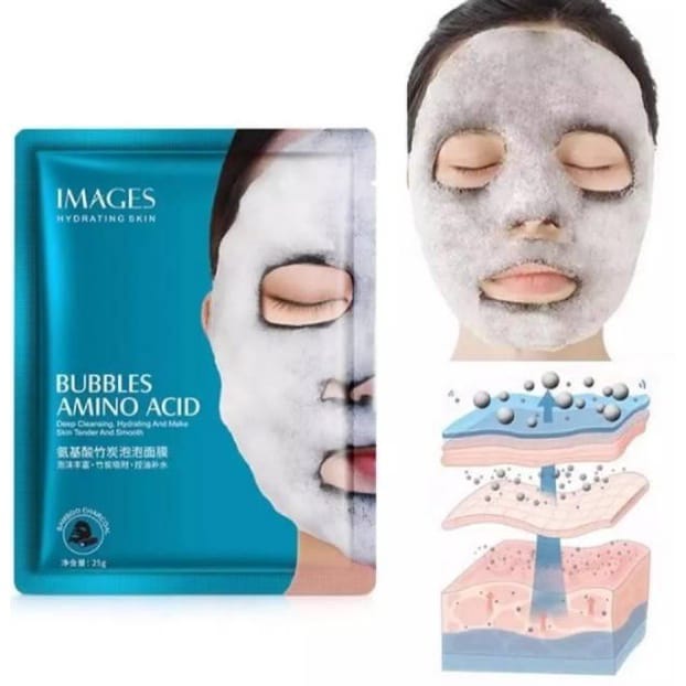 MASKER Bubbles AMINO ACID Mask Foam / Masker Busa Mengecilkan pori ...