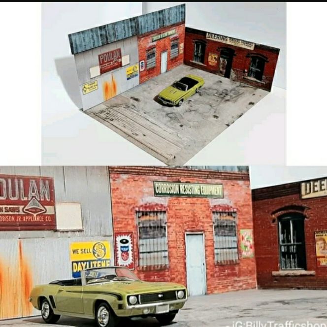 Diorama papercraft Garage part 4skala 64 Hot Rod classic | Lazada Indonesia