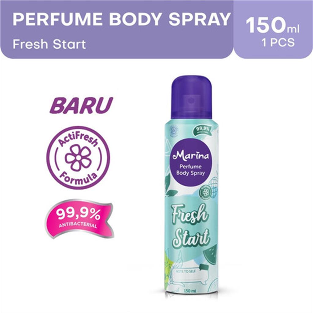 Marina Perfume Body Spray 150 ml - Fresh Start (Hijau) | Lazada Indonesia
