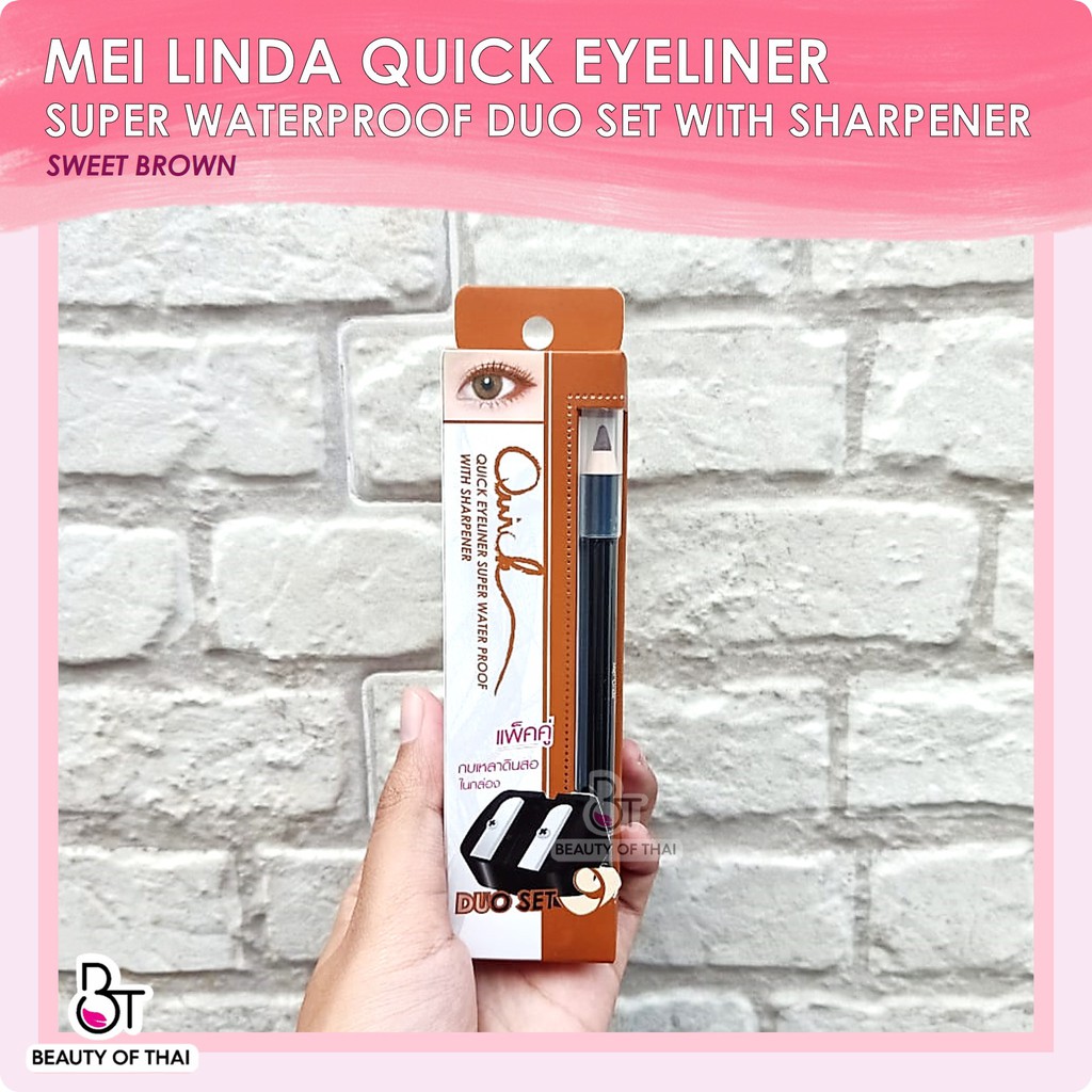 MEI LINDA QUICK EYELINER SUPER WATERPROOF DUO SET WITH SHARPENER ...