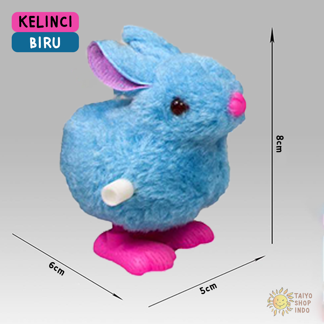 TAIYO Mainan Anak Ayam Itik Berjalan Kelinci Burung Model Putar Plush ...