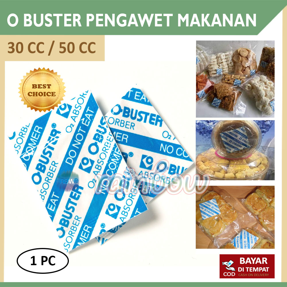 rainbow 1 PC OBuster Pengawet Makanan 30 CC / 50 CC Silica Gel Food ...