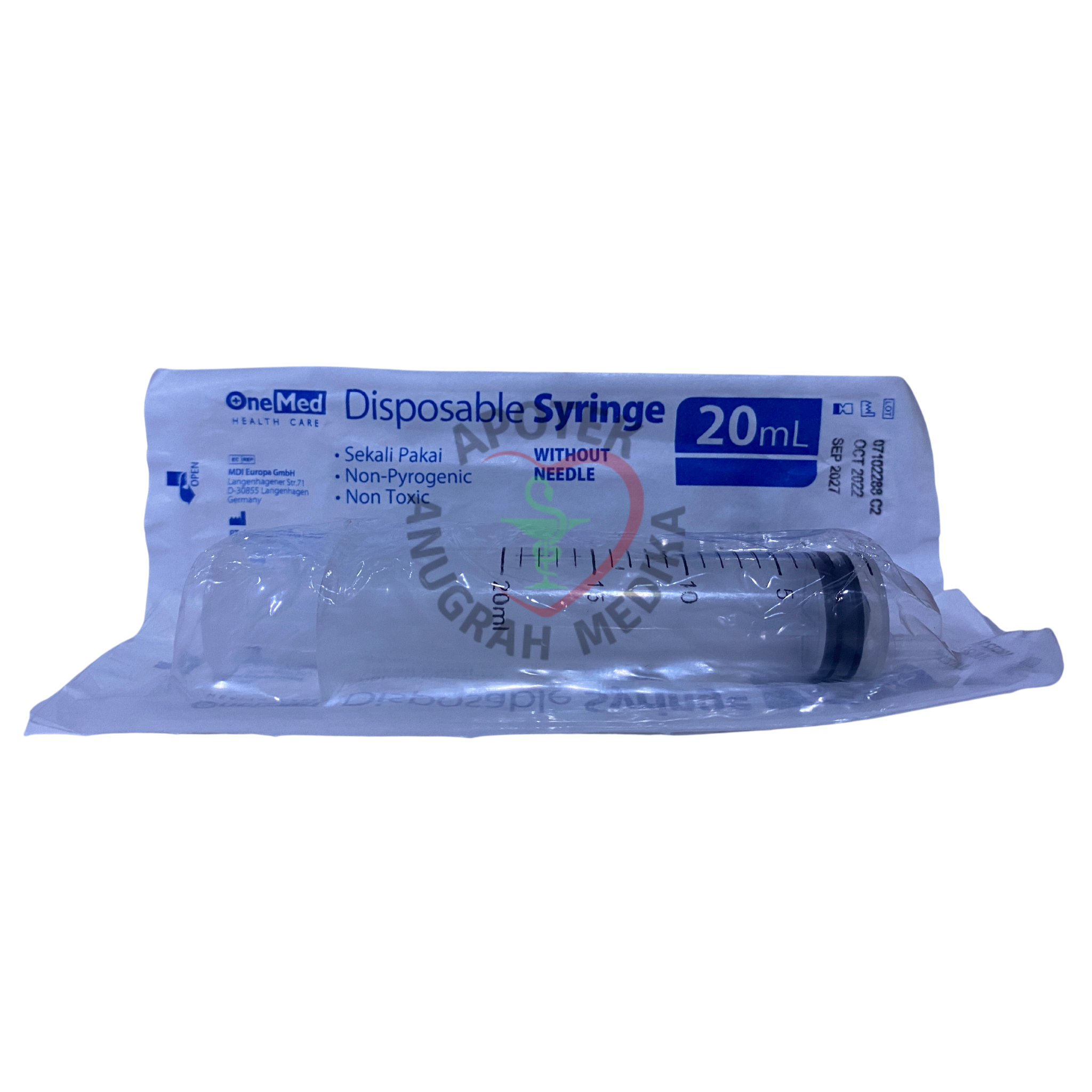 Disposable Syringe 20ml Spuit 20cc Spoit 20cc Jarum Suntik 20cc ...