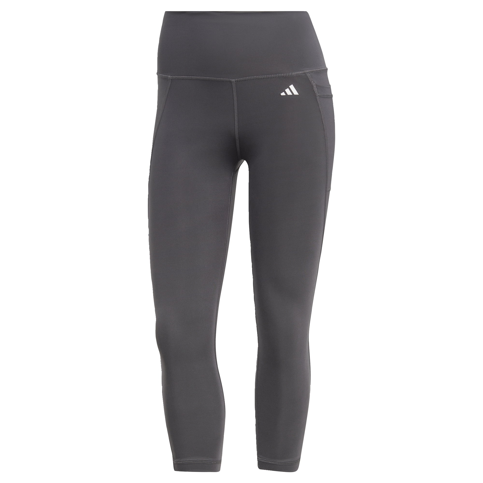 adidas TRAINING กางเกงเทรนนิงรัดรูปเจ็ดส่วน Optime ผู้หญิง สีเทา HD4439 ...