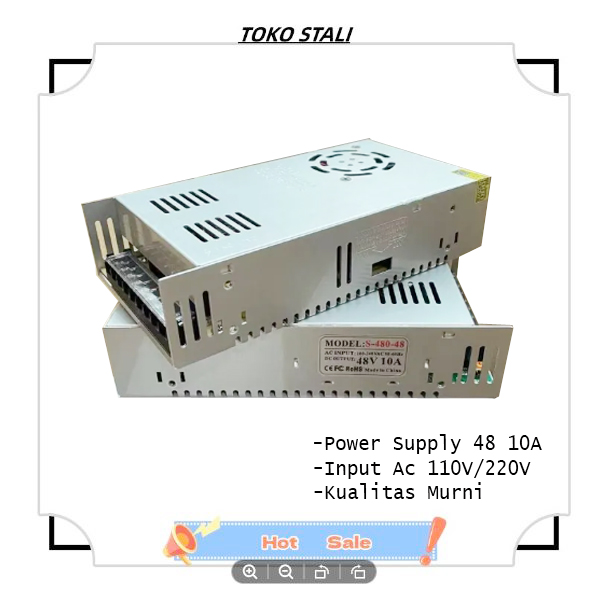 Power Supply 48V 10A led adaptor travo 48Volt 10amper kuailtas murni ...