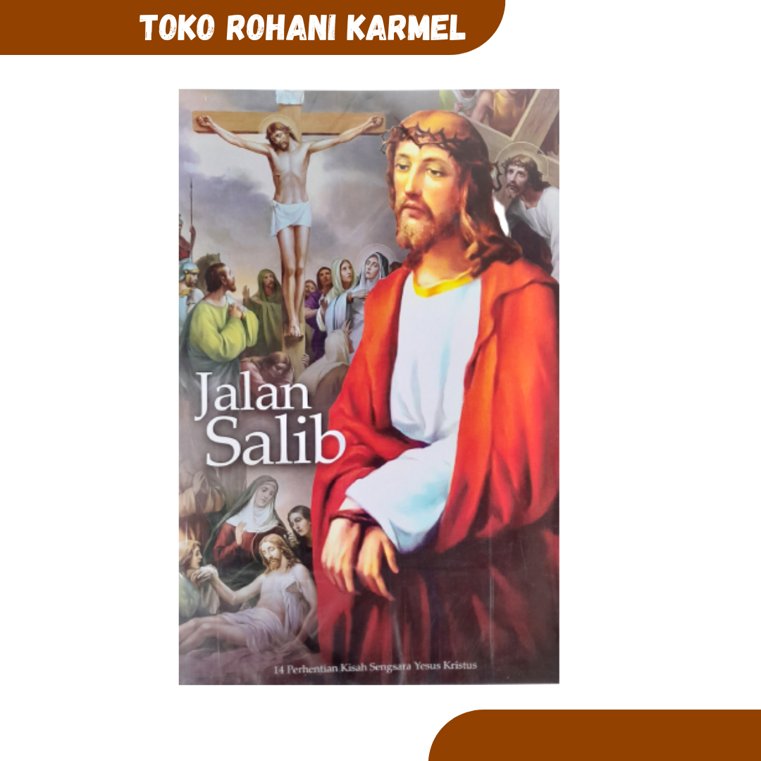 POSTER JALAN SALIB BESAR (48X32CM) / SET POSTER JALAN SALIB KATOLIK / POSTER YESUS / PERALATAN ...