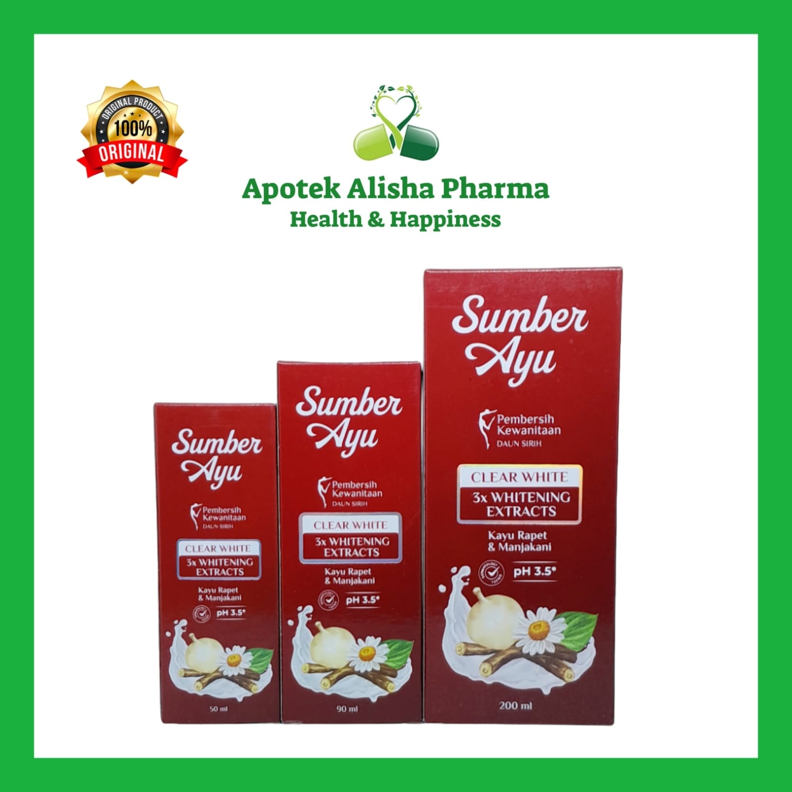 Sumber Ayu Sabun Sirih Manjakani White 50/90/200ml - Sabun Pembersih ...