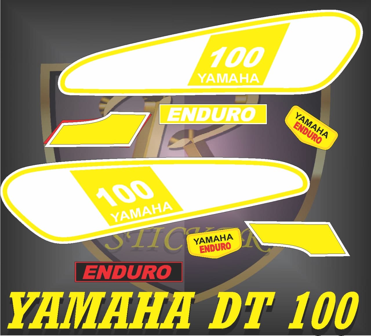 sticker striping decal stiker yamaha DT 100 ENDURO | Lazada Indonesia
