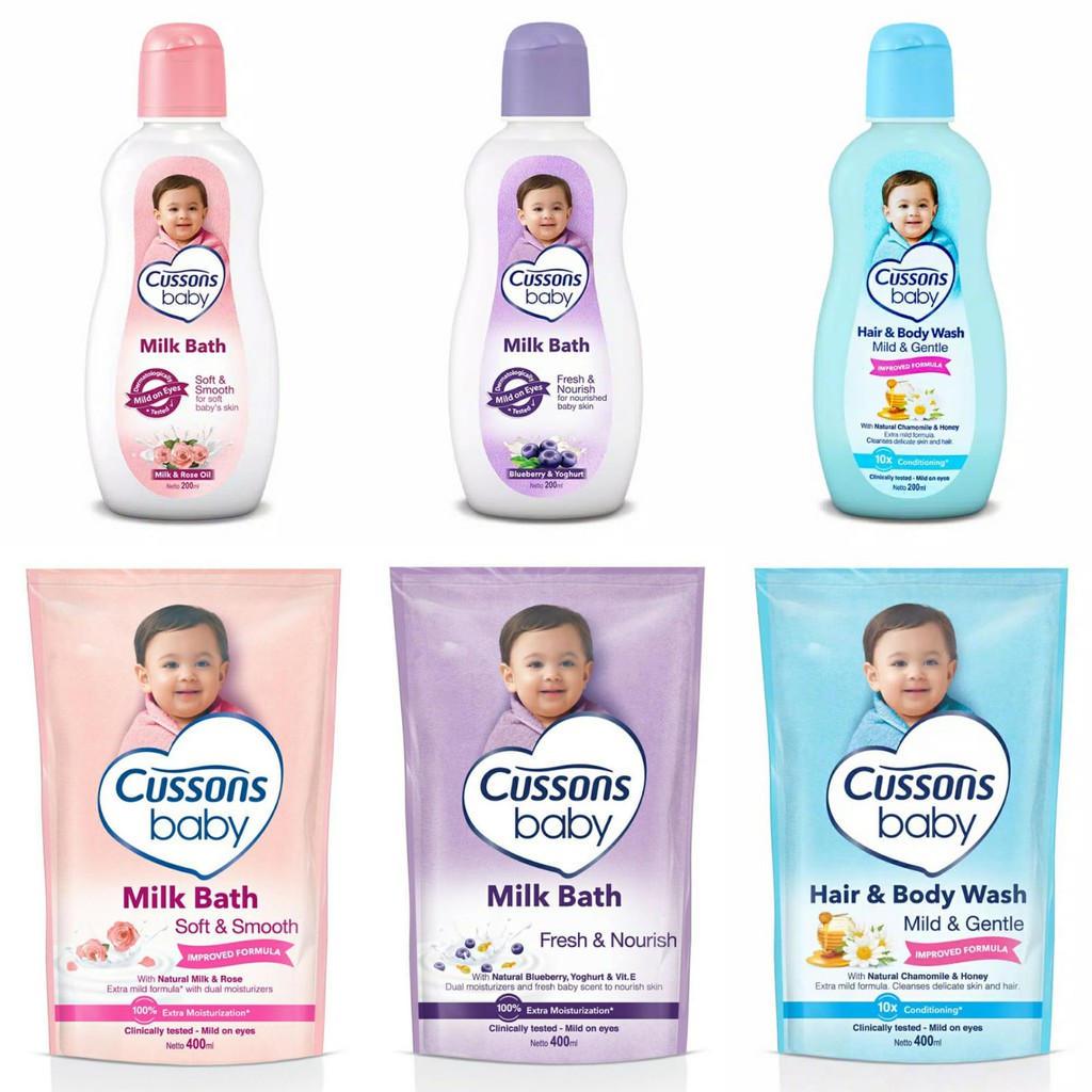 Cussons baby milk bath 100ml+100ml (sabun cair bayi) | Lazada Indonesia