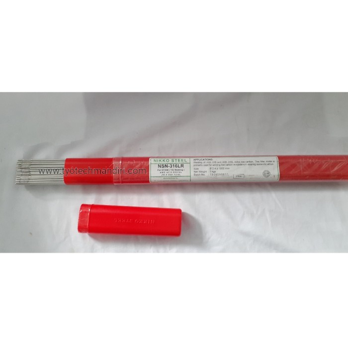 Kawat Las Argon Filler Rod Stainless NSN-316LR NIKKO Dia 2.4mm / 1 Kg ...