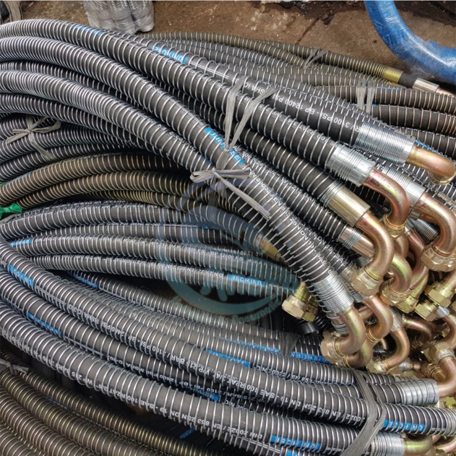 SELANG HIDROLIS DAM TRUK HYDRAULIC HOSE DUMP TRUCK 3/4 80CM LURUS ...