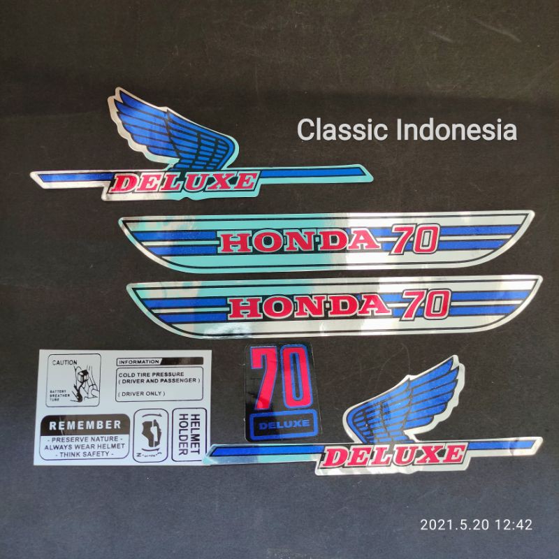 Sticker stripping honda C70 biru list c70 | Lazada Indonesia