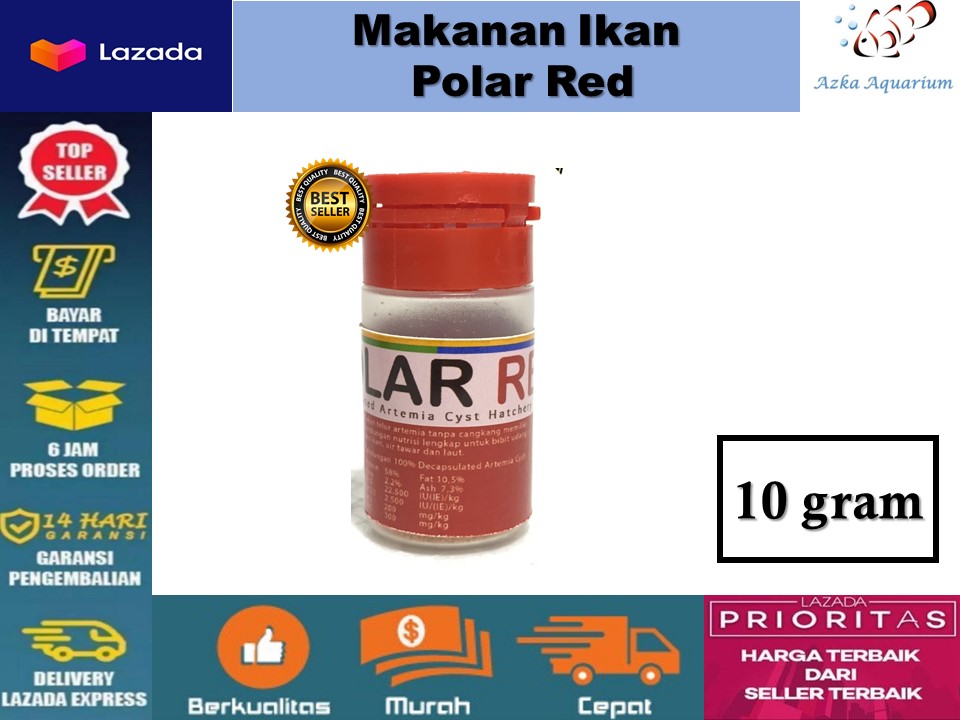 Artemia Polar red Repack 10gram / Artemia ORIGINAL Pakan Burayak cupang ...