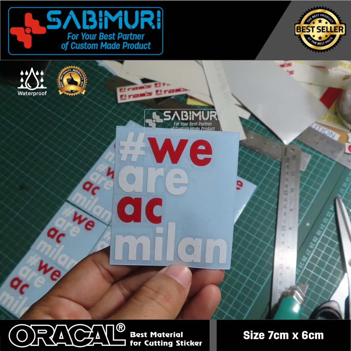 Cutting Sticker Stiker We Are AC Milan | Lazada Indonesia