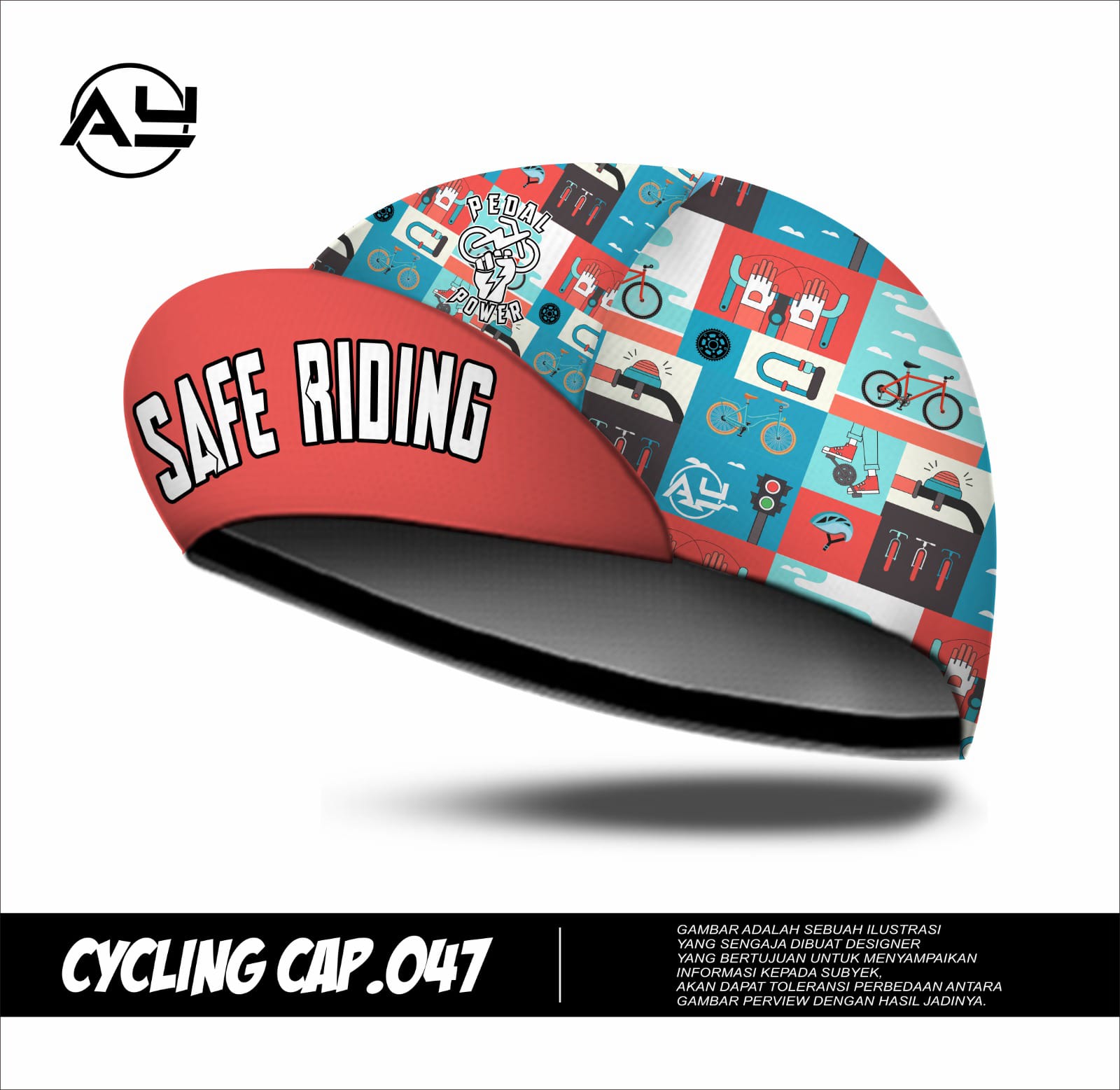 TOPI SEPEDA | CYCLING CAP | FULLPRINTING | Lazada Indonesia
