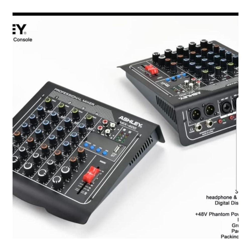 MIXER ASHLEY MIX 400/MIX400 4Channel ( usb-bluetooth ) ORIGINAL ...
