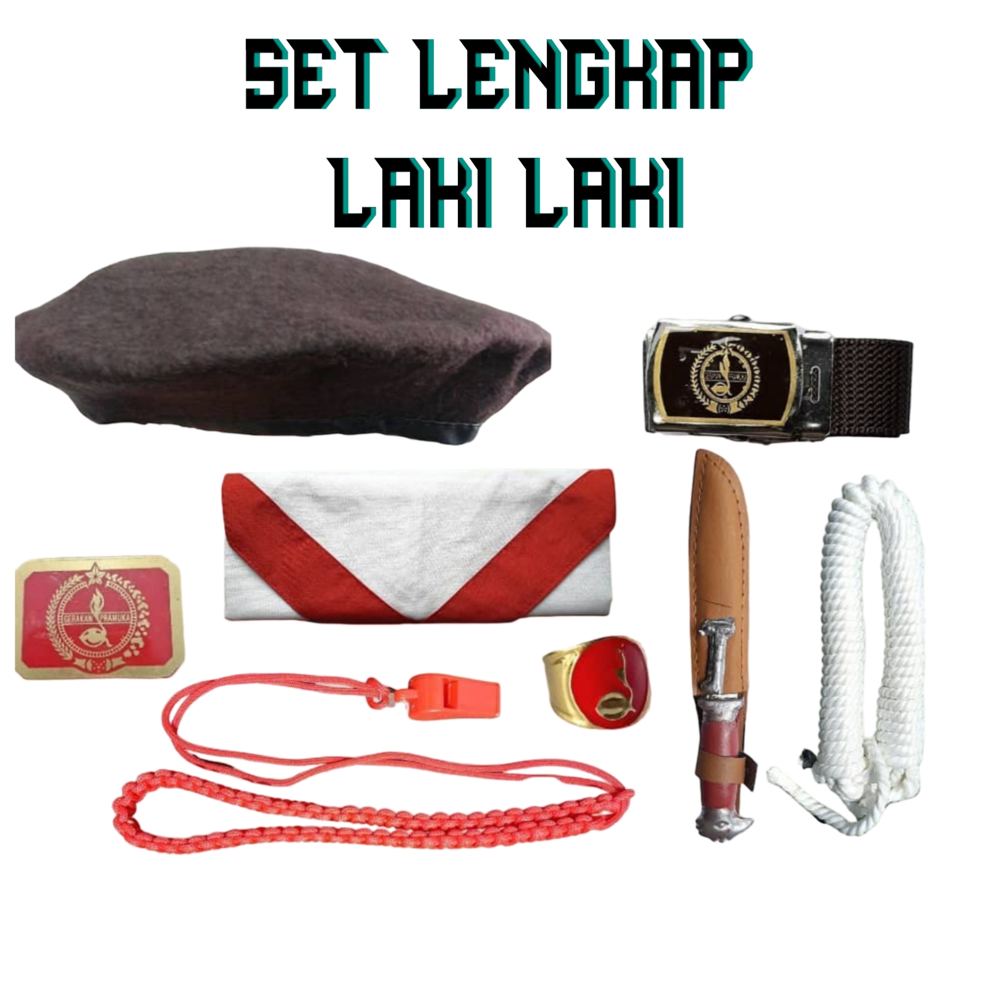 set perlengkapan atribut lengkap pramuka siaga penegak anak laki laki ...