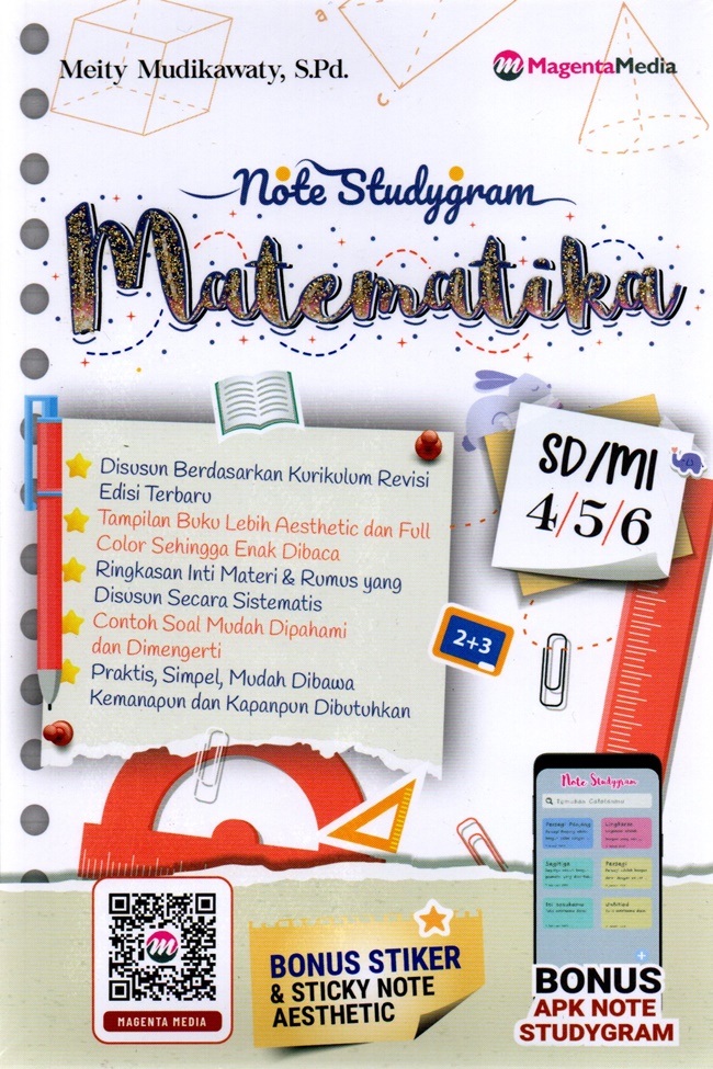 NOTE STUDYGRAM MATEMATIKA SD/MI KELAS 4,5,6 | Lazada Indonesia