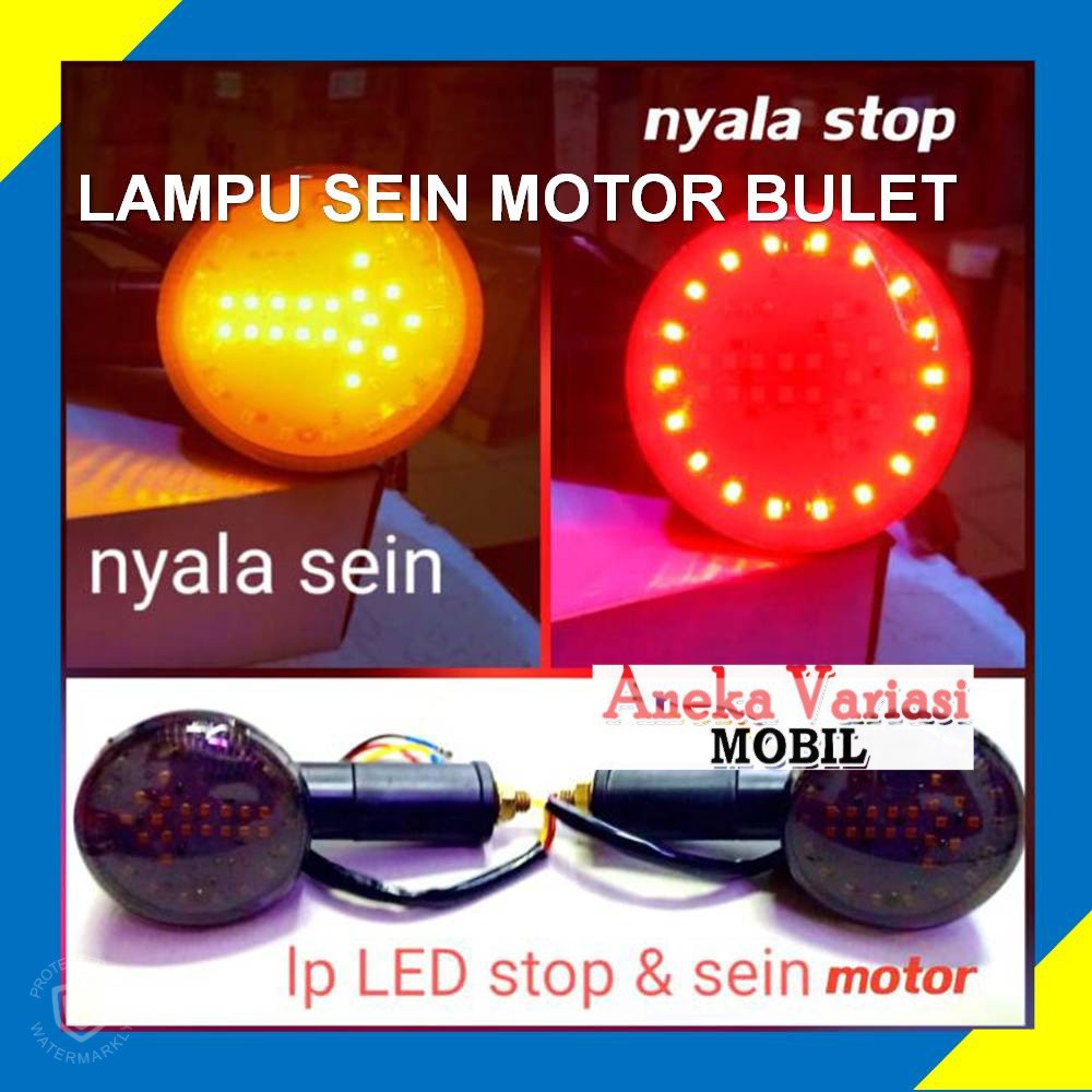 LAMPU SEIN MOTOR BULET LED BULAT SEIN MOTOR | Lazada Indonesia