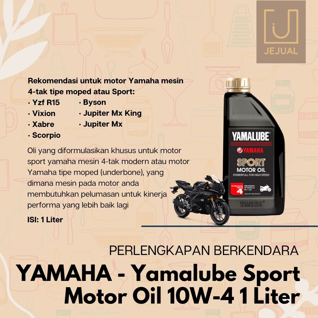 Oli Motor Sport/Manual 4T Yamalube Sport 1liter 10W-40 / FEDERAL OIL ...
