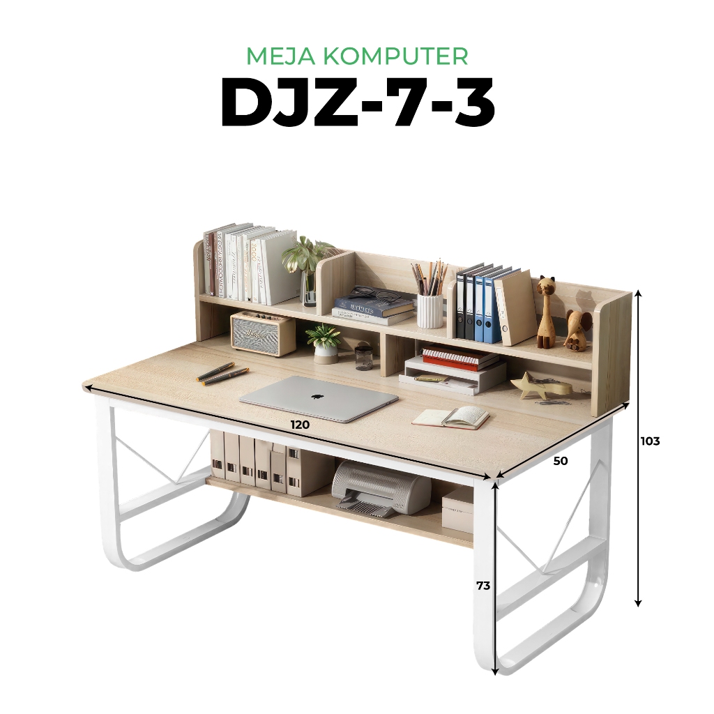 Meja Kerja Komputer Modern Meja Desktop Meja Sederhana Persegi Panjang ...