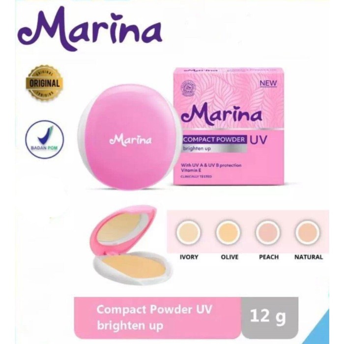 Marina Compact Powder UV Protection Brighten Up | Lazada Indonesia